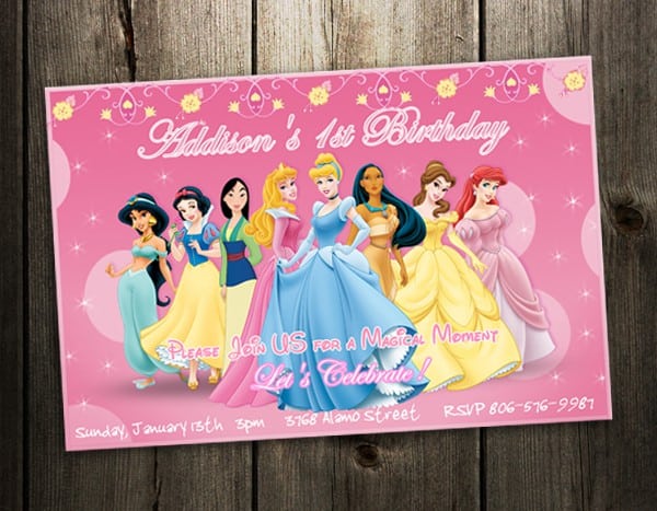 Disney Princess Invitation Layout