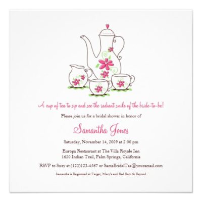 High Tea Invite Template Free