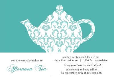 High Tea Party Invitations