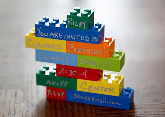 Lego Brick Invitation