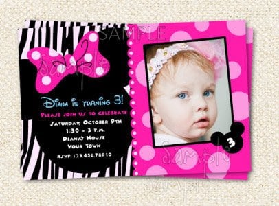 Minnie Mouse Invites