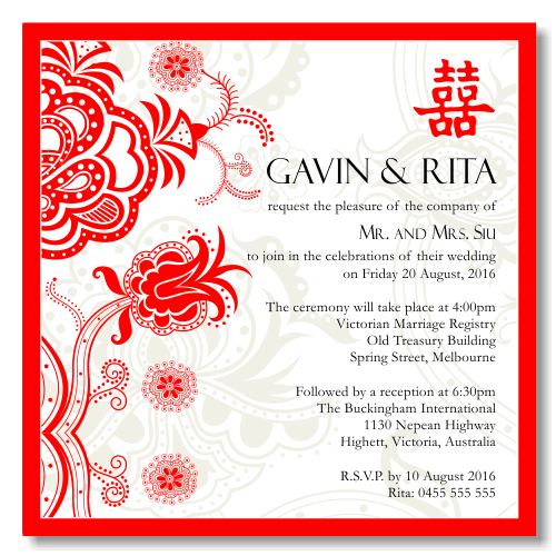 Red Wedding Invitation Templates