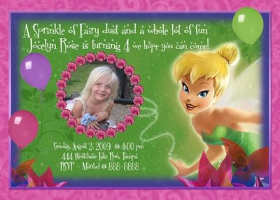 Tinkerbell Invitation Template